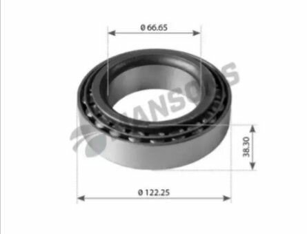 Подшипник роликовый ступицы 66,68х122,24х38,10мм / IVECO, VOLVO, MERITOR