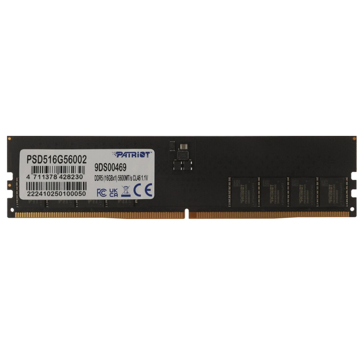 Оперативная память Patriot SL PSD516G56002 DDR5 UDIMM 16GB 5600MHz