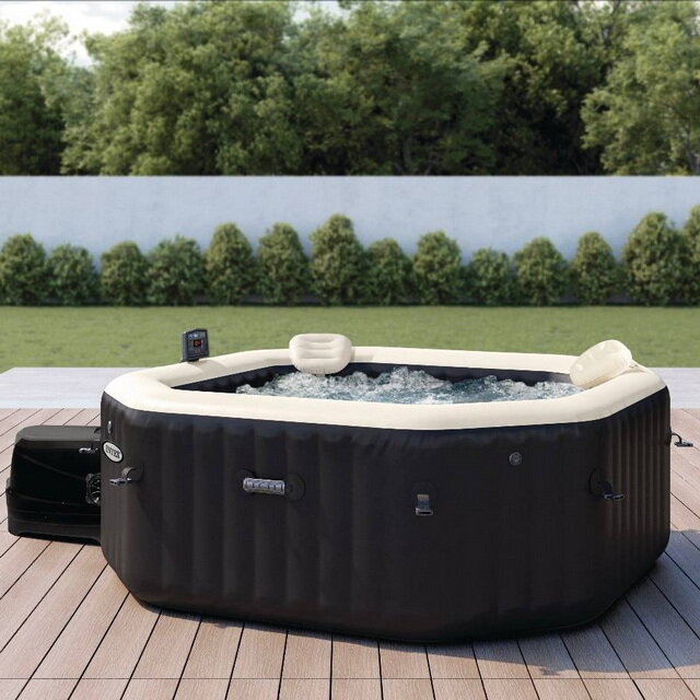 Надувной бассейн-джакузи Intex (Интекс) 28458 Jet Bubble Deluxe Onyx (Джет Бабл Делюкс Оникс) 201*71 см, аэро и гидромассаж, хлоргенератор, INTEX (Интекс), 28458