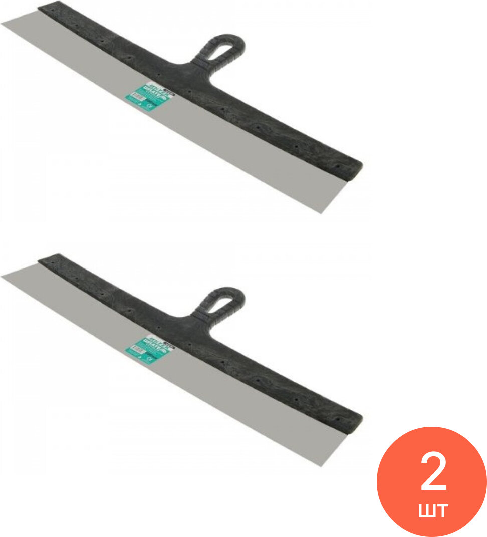 Шпатель строительный Интек фасадный, из нержавеющей стали, 600мм / малярные и отделочные инструменты (комплект из 2 шт)