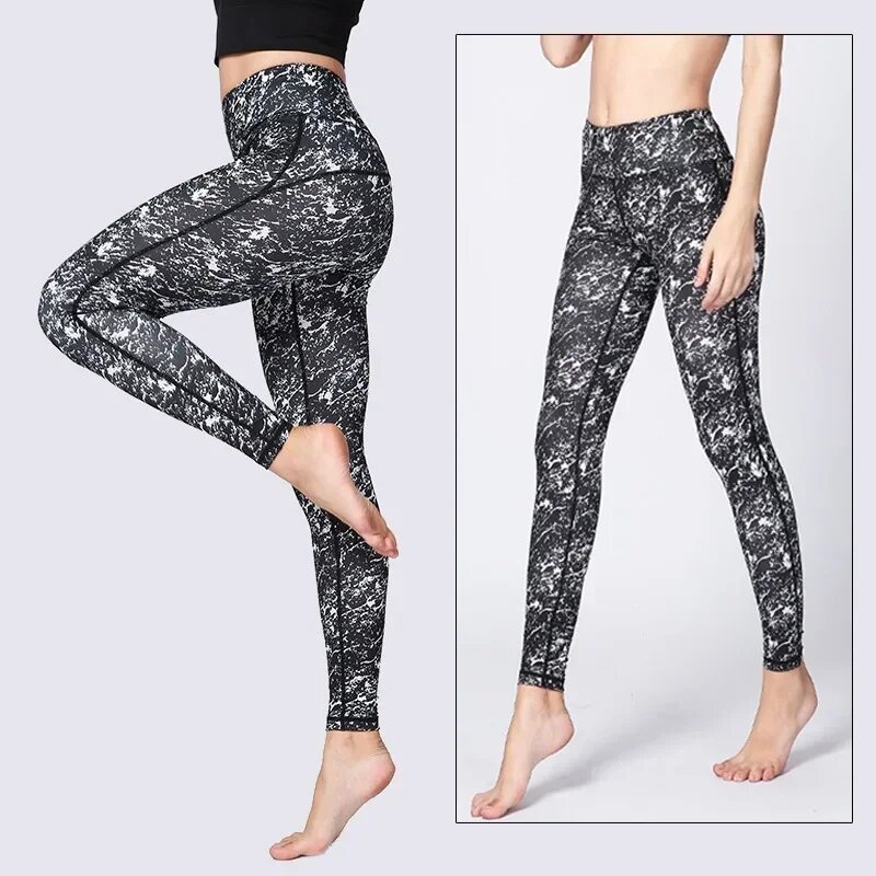 Леггинсы для йоги Black Camouflage