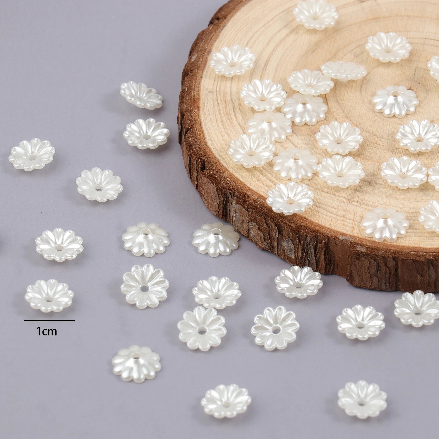 Бусины-разделители xilitata белые 50 шт Белый, S11-chrysanthemum