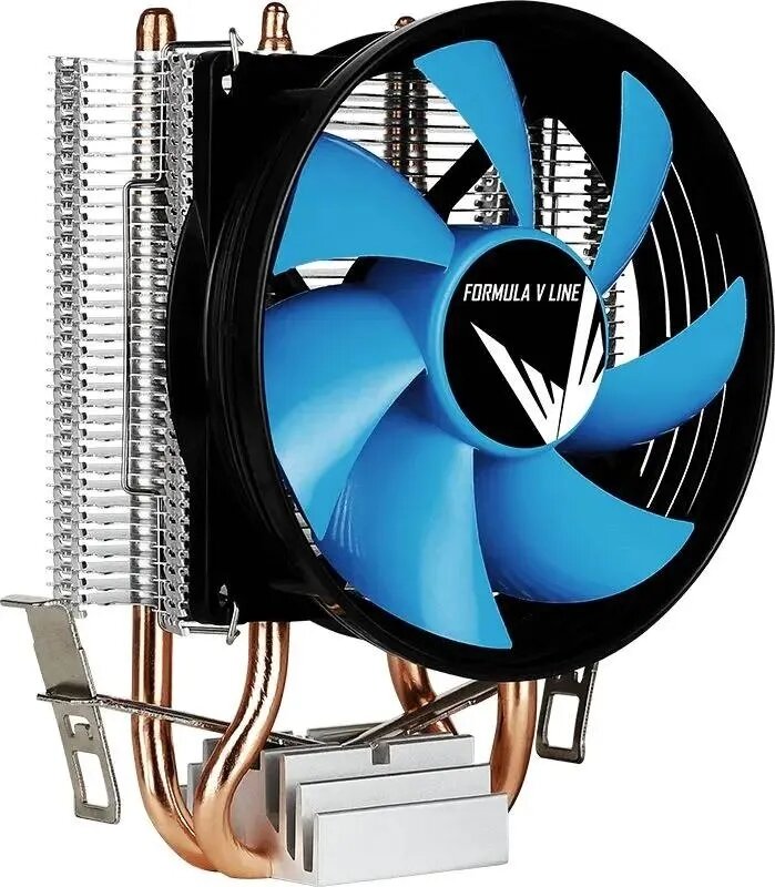 Кулер Aerocool Formula Verkho 2 серебристый/синий 90мм алюминий+медь 2000rpm 25db 4-pin 110W 90мм