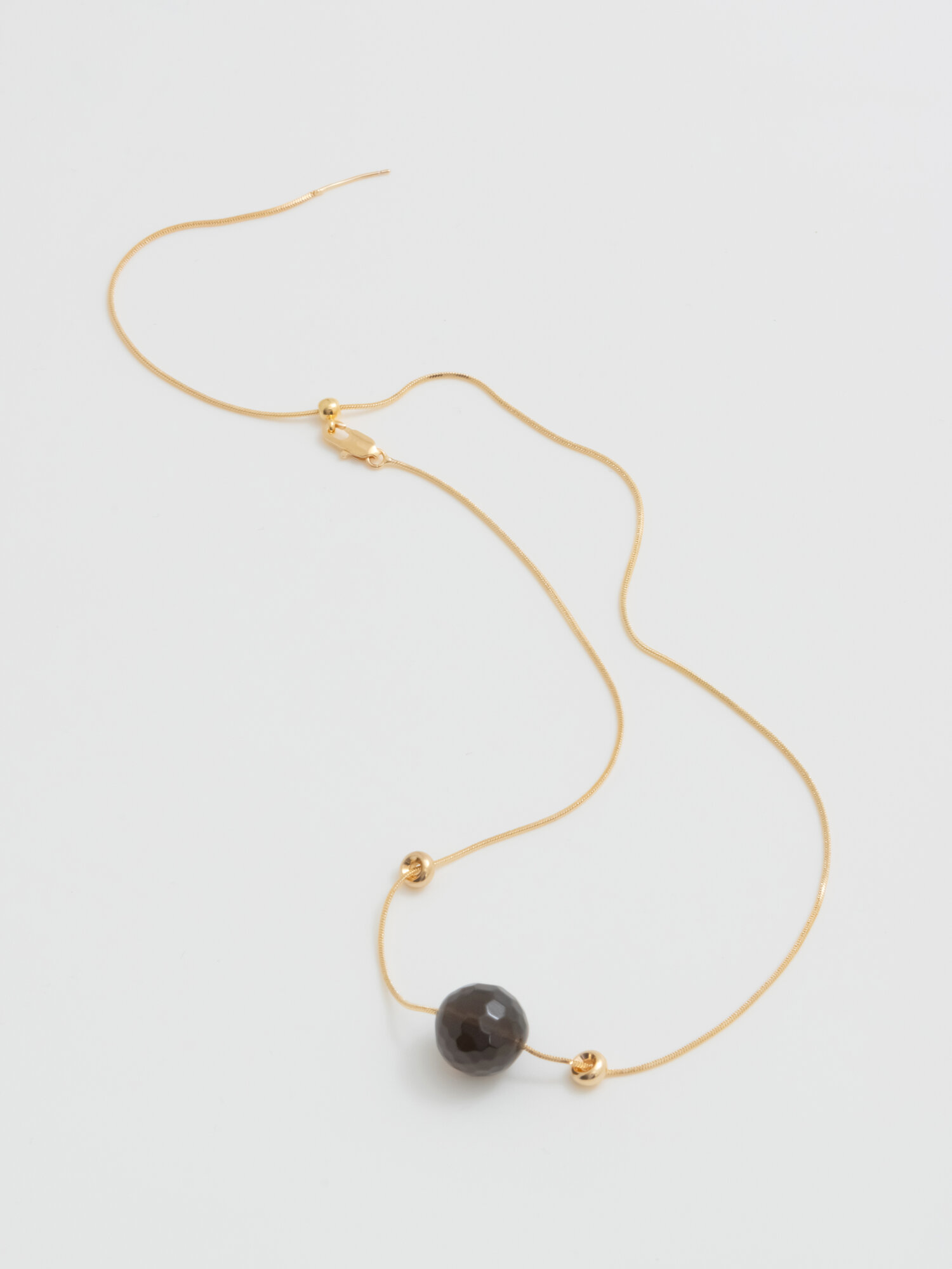 Колье, раухтопаз