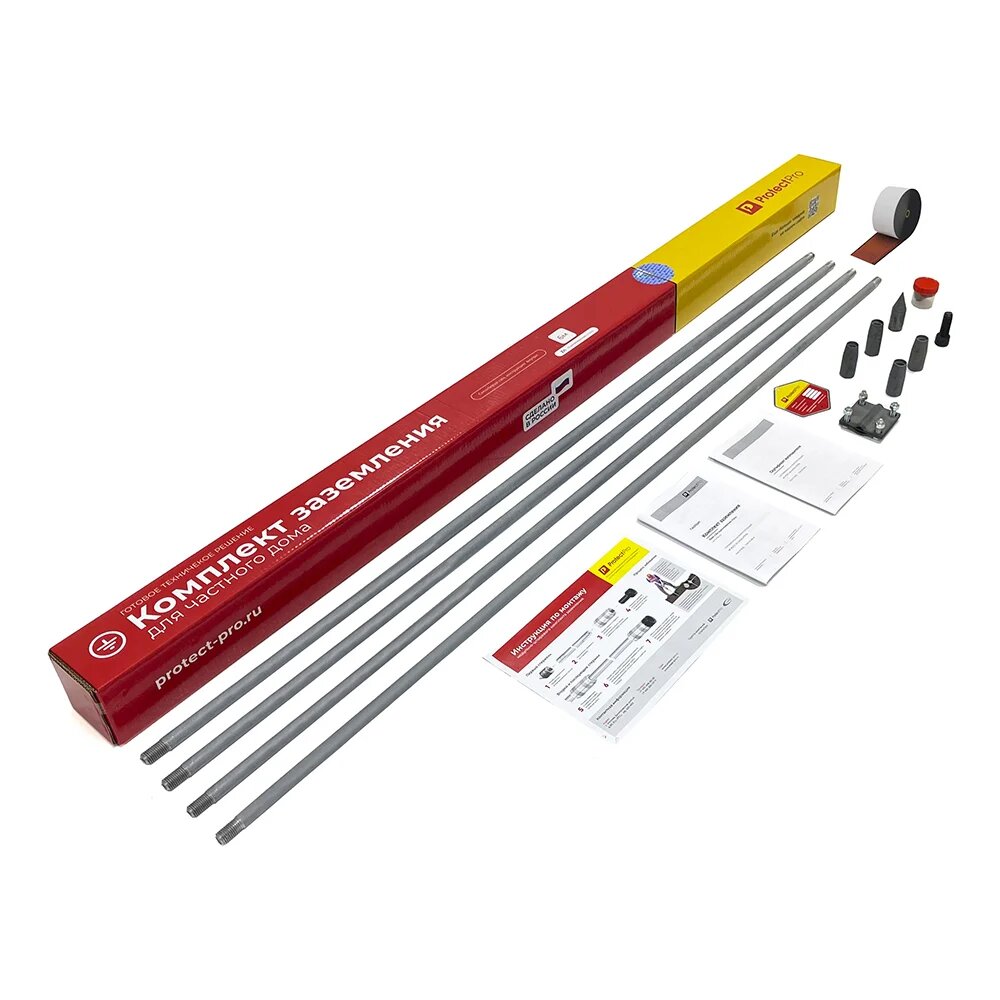 Комплект заземления Protectpro оцинкованная сталь (16мм), 6м 3006Zn, создания заземляющего устройства