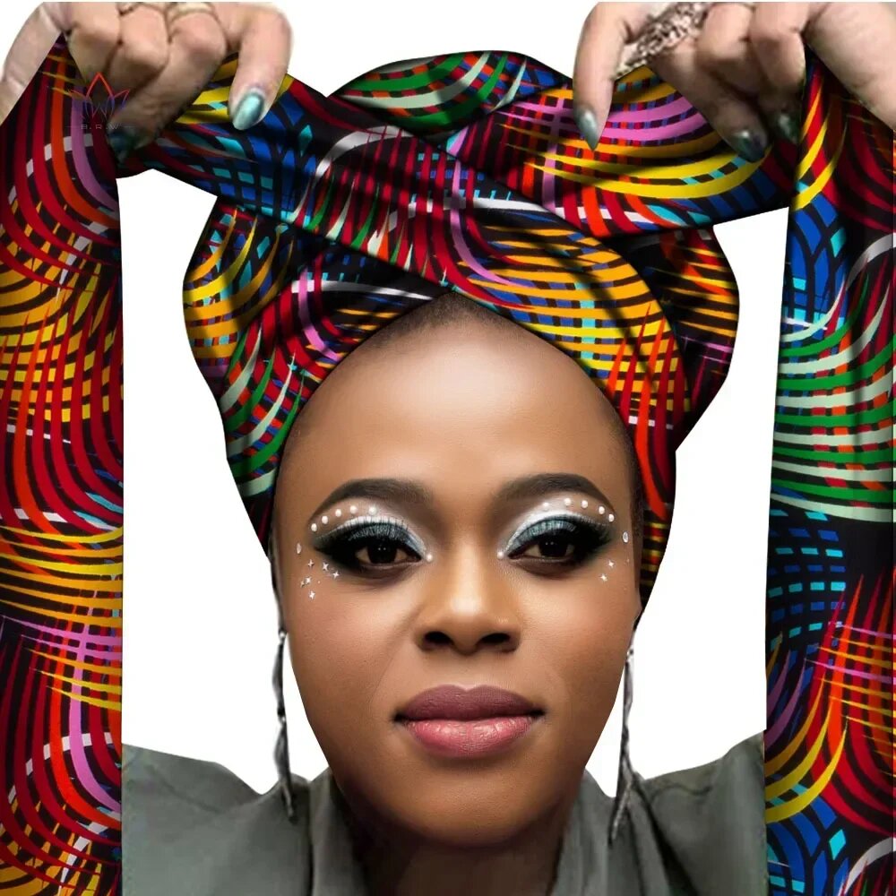 Женский африканский тюрбан из хлопка BintaRealWax FP6624