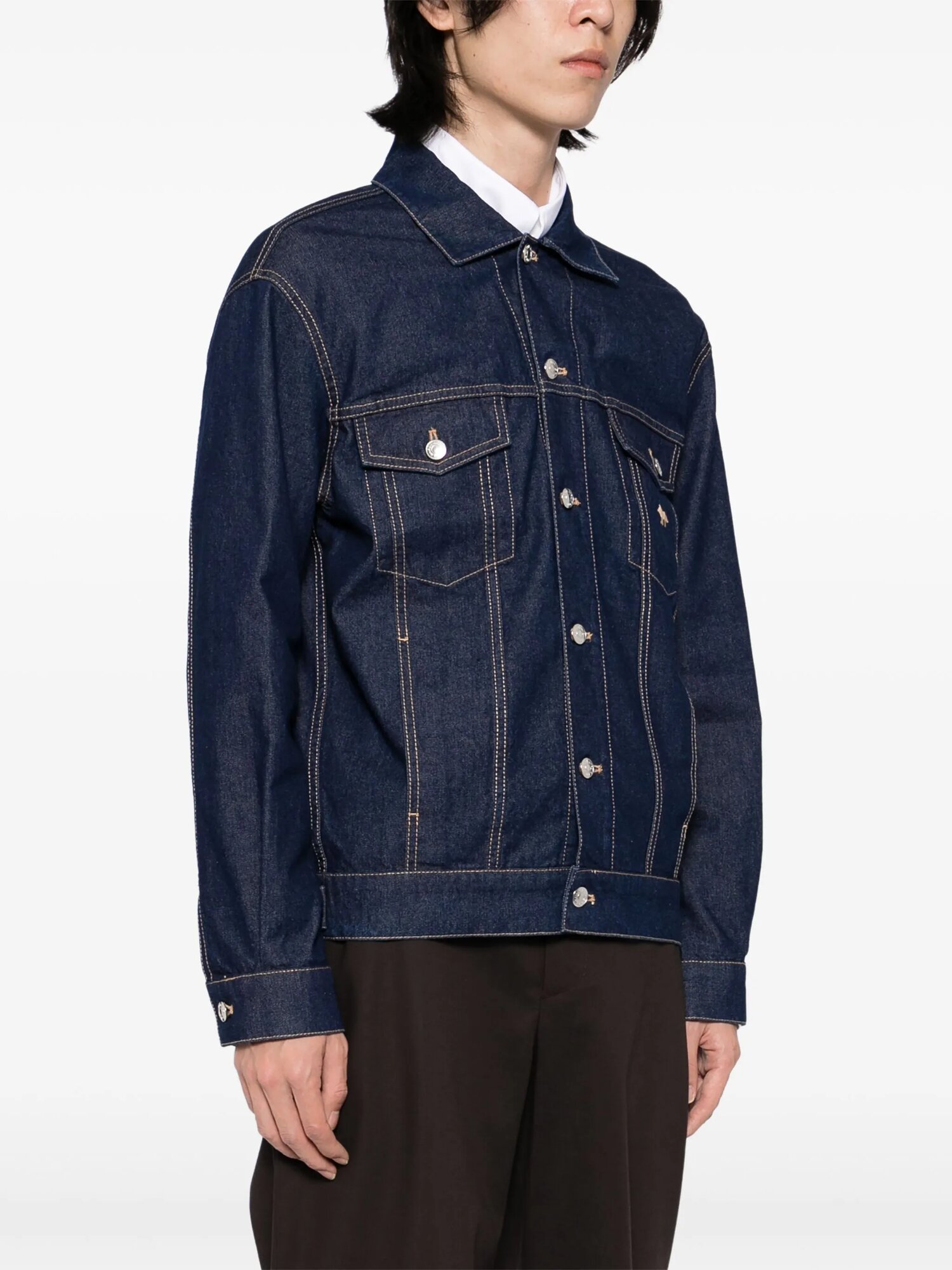 Куртка джинсовая Maison Kitsune SoftCell, размер S, синий — фото 1