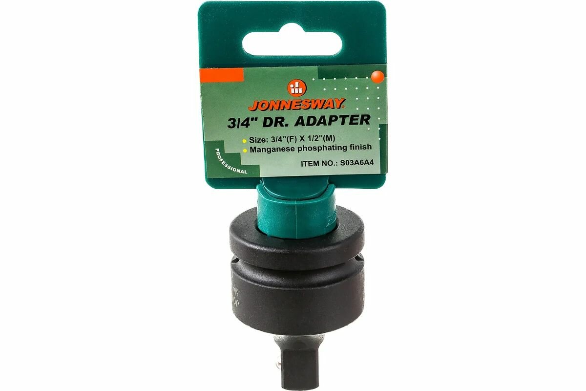 Переходник ударный для ударных торцевых головок адаптер для гайковерта, шуруповерта с 1/2 мама на 3/4 папа S03A4A6 JONNESWAY