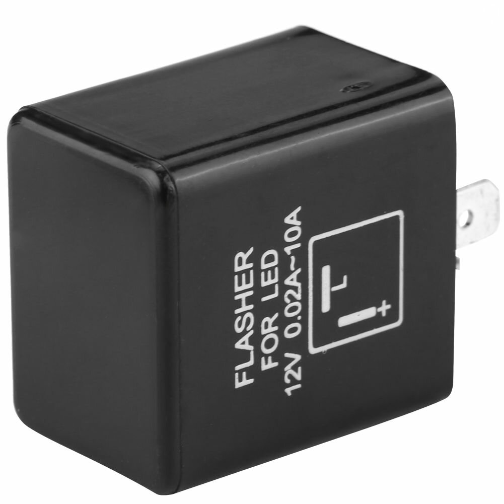 Реле поворотов LED 2-контактное (черное)