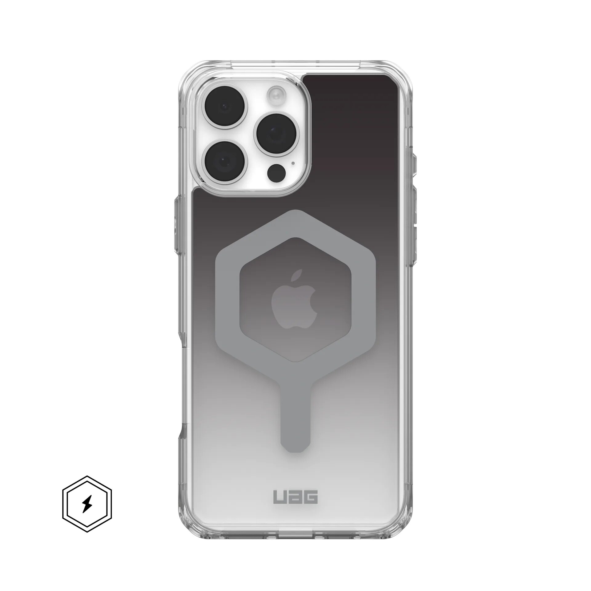 Чехол с поддержкой MAGSAFE Uag Plyo для iPhone 16 Pro Max 6.9", цвет черный переходит в прозрачный (Black/Clear Ombre)
