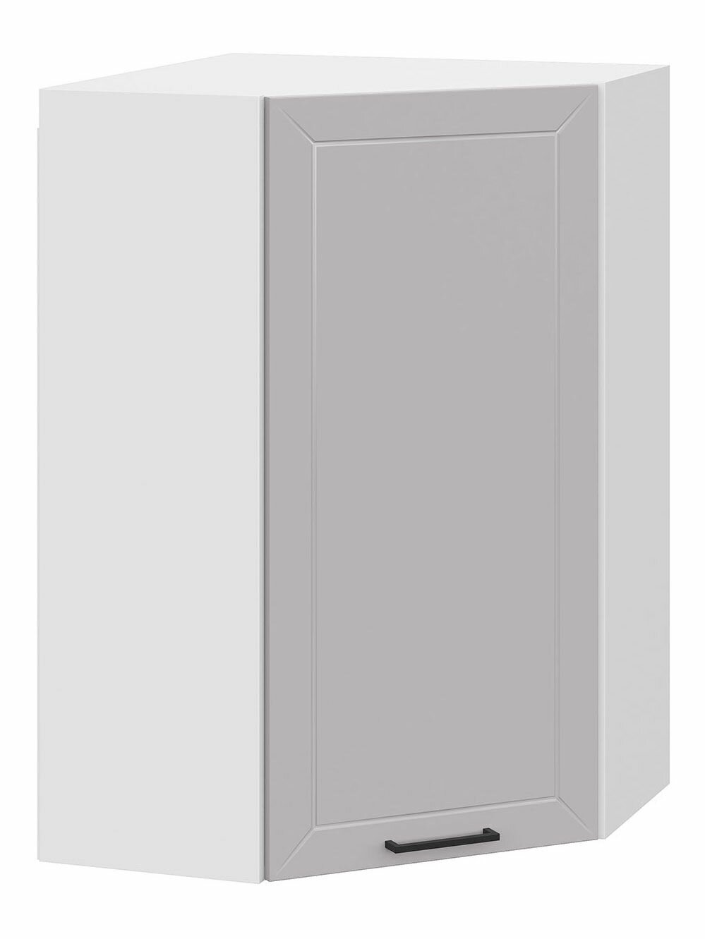 Кухонный модуль навесной, угловой шкаф Сектор с доводчиками, с полками, 60х60х91.2 см, Белый / Нео