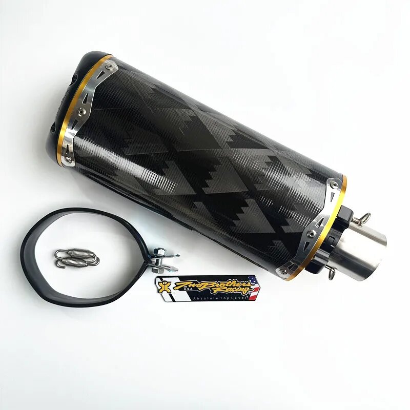 Для мотоциклетной выхлопной трубы из углеродного волокна США, глушитель с ЧПУ, стальной Escape Moto Kawasaki Z1000 R1 GSR750 R6 CBR600 51 мм D