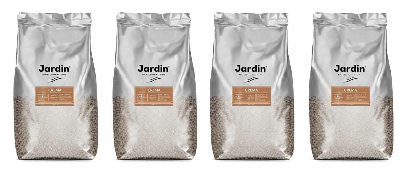 Кофе в зернах JARDIN CREMA Professional Line 1 кг. х 4 шт.
