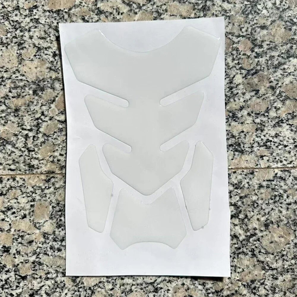 Универсальная 3D наклейка на мотоцикл типа «рыбий кости», утолщенная резиновая наклейка на масляный бак, прозрачная модная наклейка для декора топливного бака, аксессуары 01