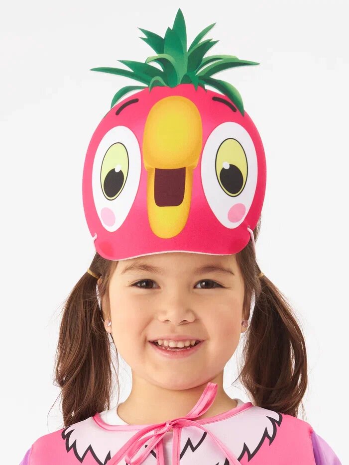 Детская карнавальная маска попугай Кеша союзмультфильм (размер 104-134)