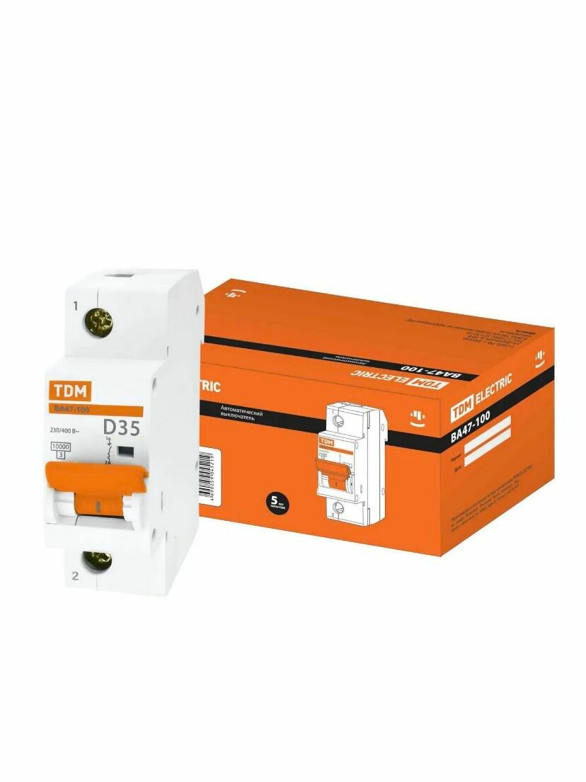 TDM Electric Автоматический выключатель BA47-10 1P 35A 10kA SQ0207-0006