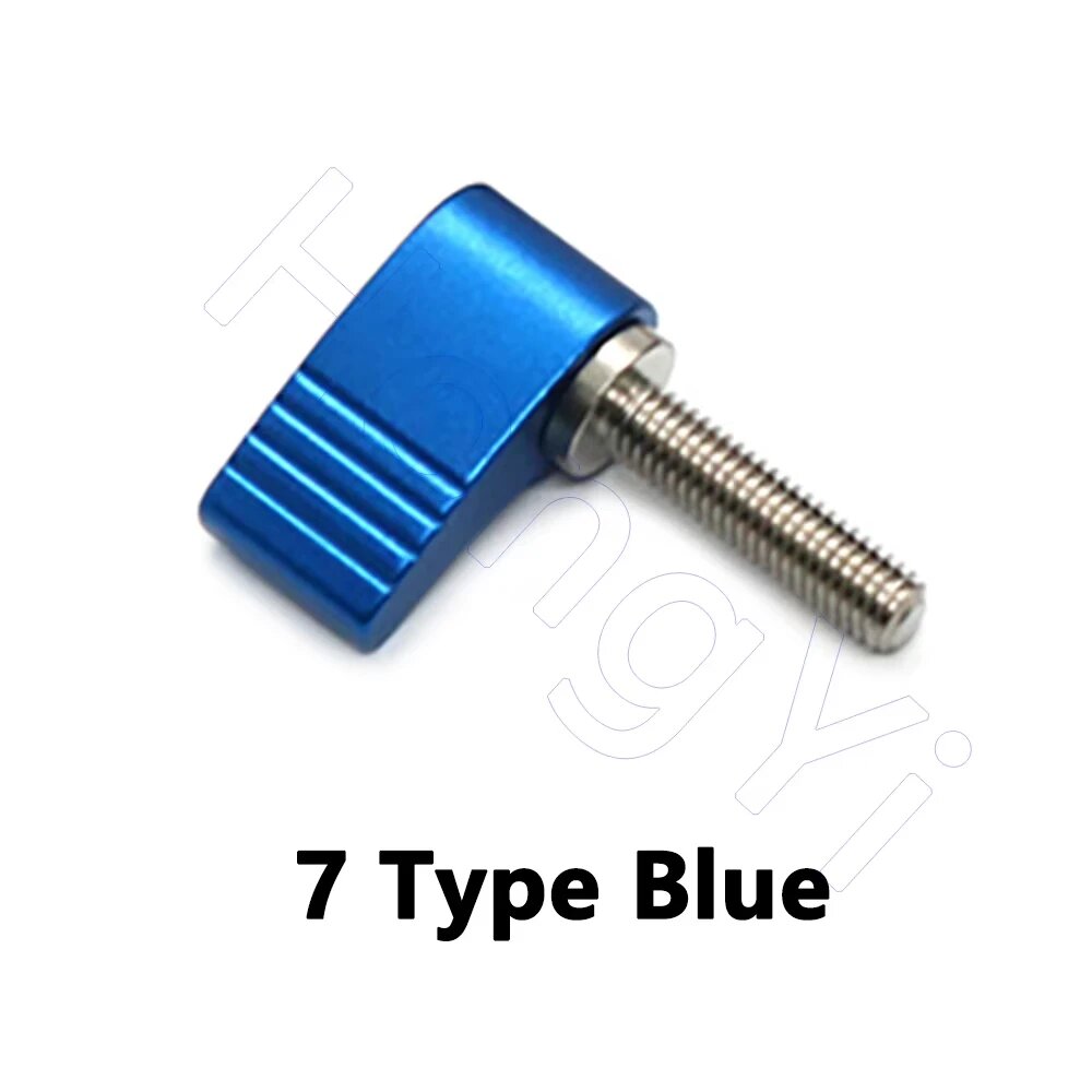 Регулируемые винты-барашки M4 M5 M6 M8 с ручкой, алюминий, M4 x 14mm, 7 Type Blue