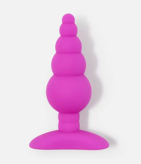 Анальная пробка Hot Planet "Unicorn Playful", силикон, фиолетовая, 3.0x8-12см