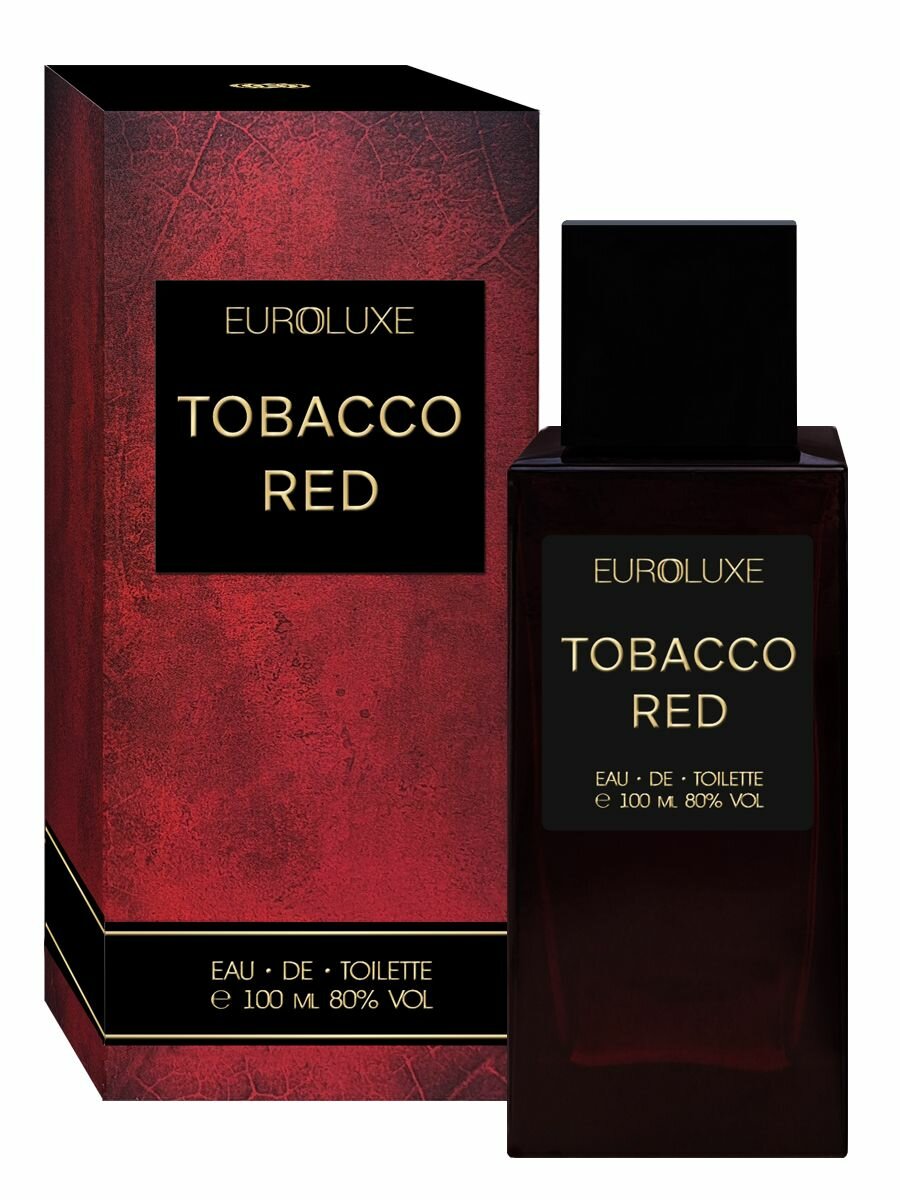 Туалетная вода Euroluxe Tobacco Red, мужская, древесный аромат, 100 мл