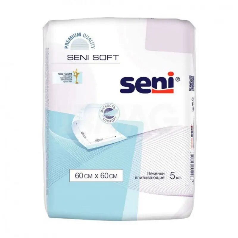 Seni Soft простыни (пеленки) 60х60 см 5 шт