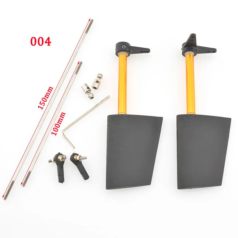 Нейлоновый двойной рулевой руль 28/36/44/52 мм + сервопривод рулевого рычага, стопор, шарнир с шаровой головкой для радиоуправляемой лодки, морской круиз, 1 компл.