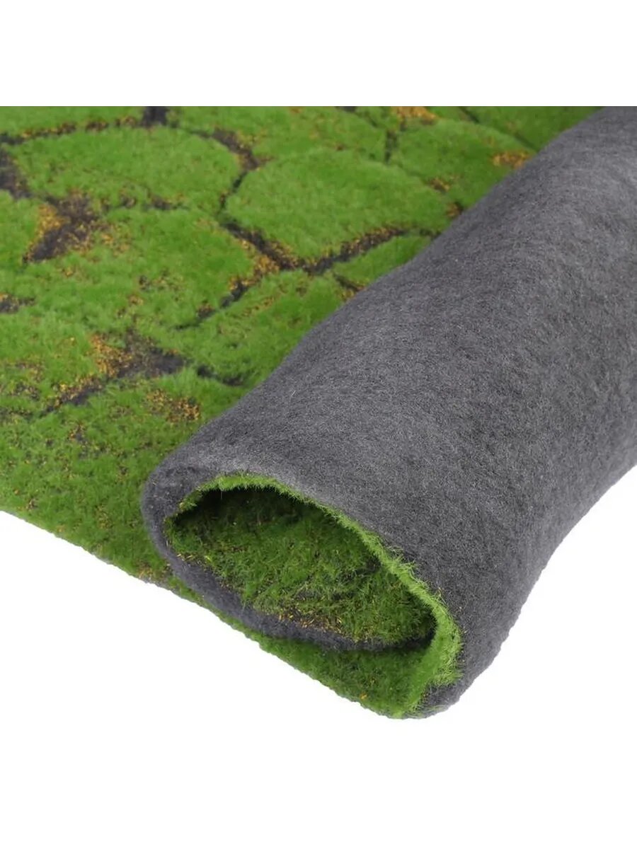 Мох искусственный, декоративный, полотно 1 × 1 м