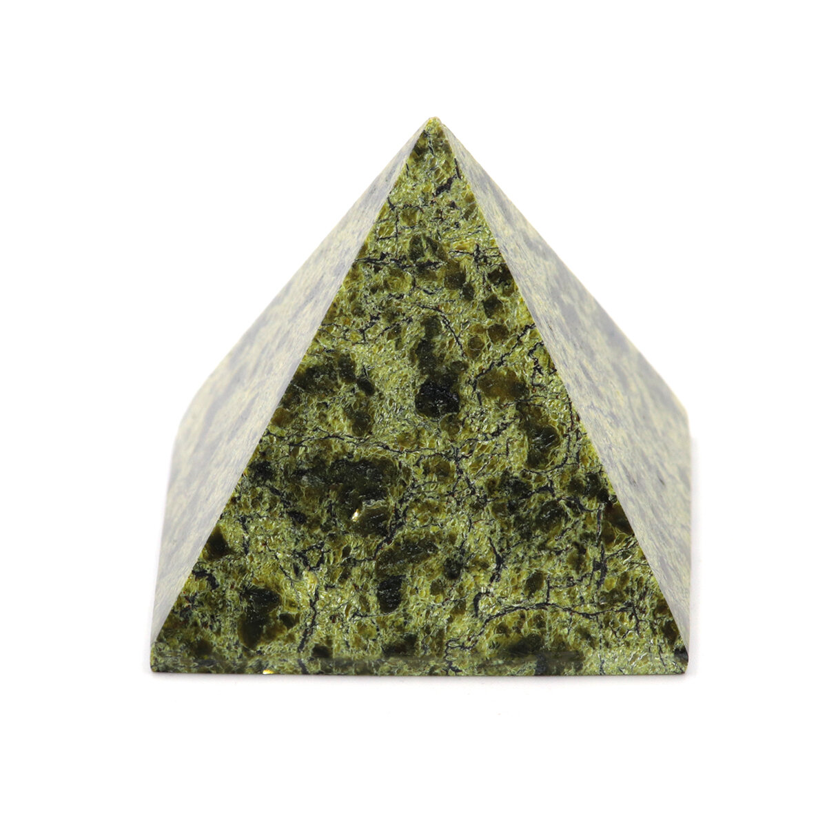 Пирамида из натурального камня Змеевик, 5,6 х 6,2 х 6,2 см