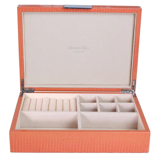 Шкатулка для украшений Addison Ross Orange Crock Silver 20x28 см