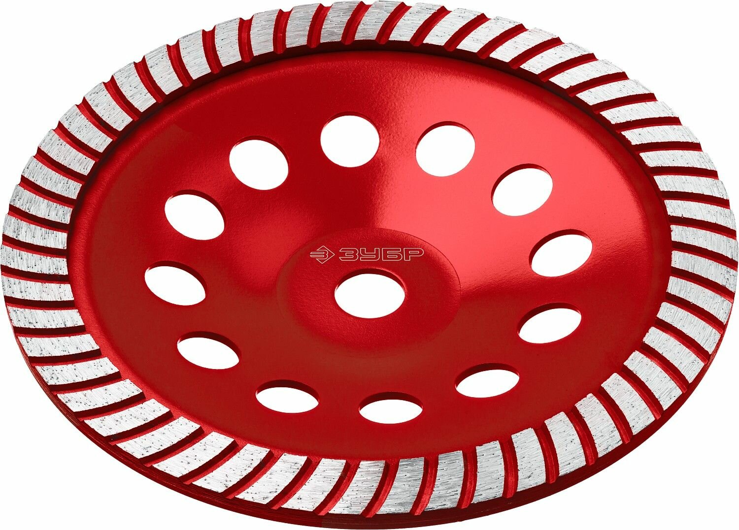 Шлифовальная чашка ЗУБР Турбо, d 230 мм, сегментированная, алмазная, шлифовка поверхностей 33375-230_z01
