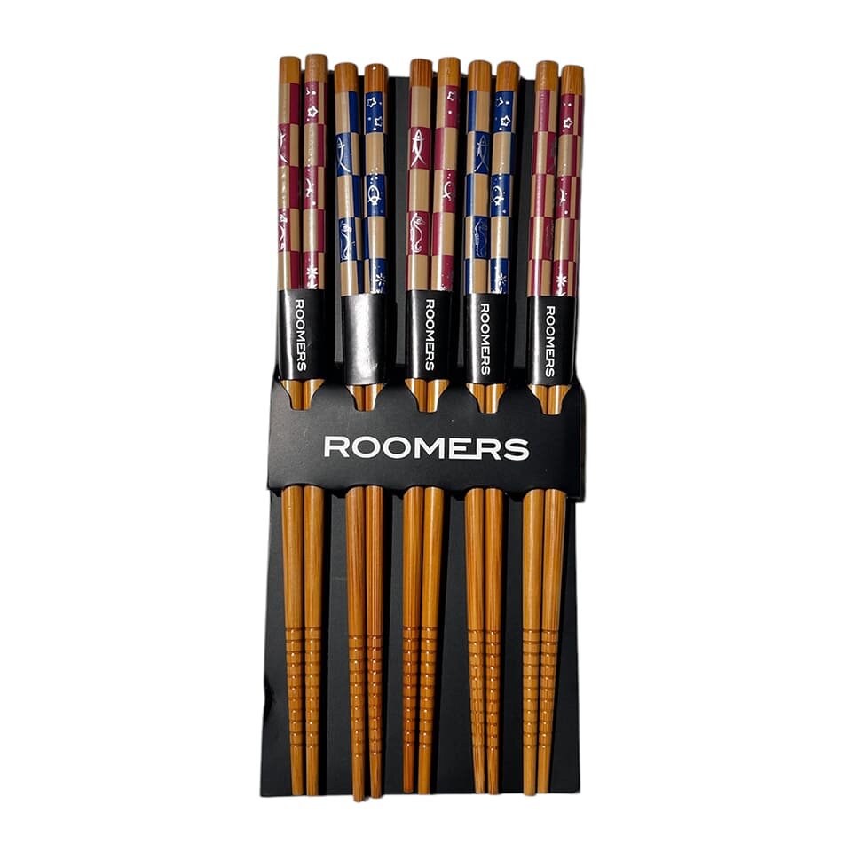 Палочки для еды многоразовые бамбуковые набор 5 пар ROOMERS TABLEWARE, 22,5 см