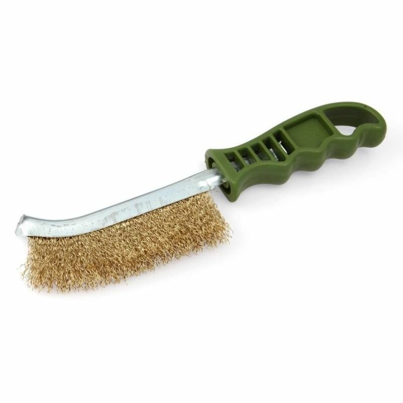 Щетка металлическая Дело Техники, пластиковая рукоятка, латунная щетина (270231)