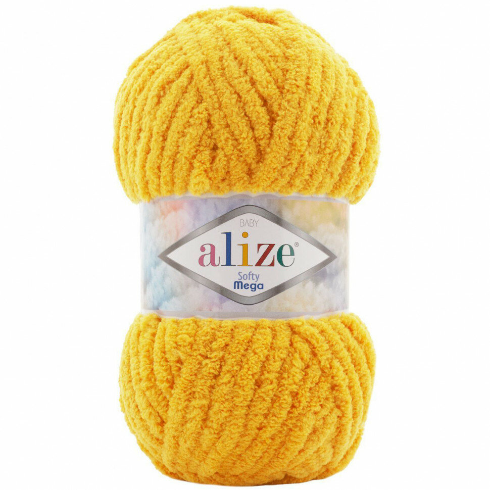 Пряжа Alize SOFTY MEGA 216 желток (5 мотков)