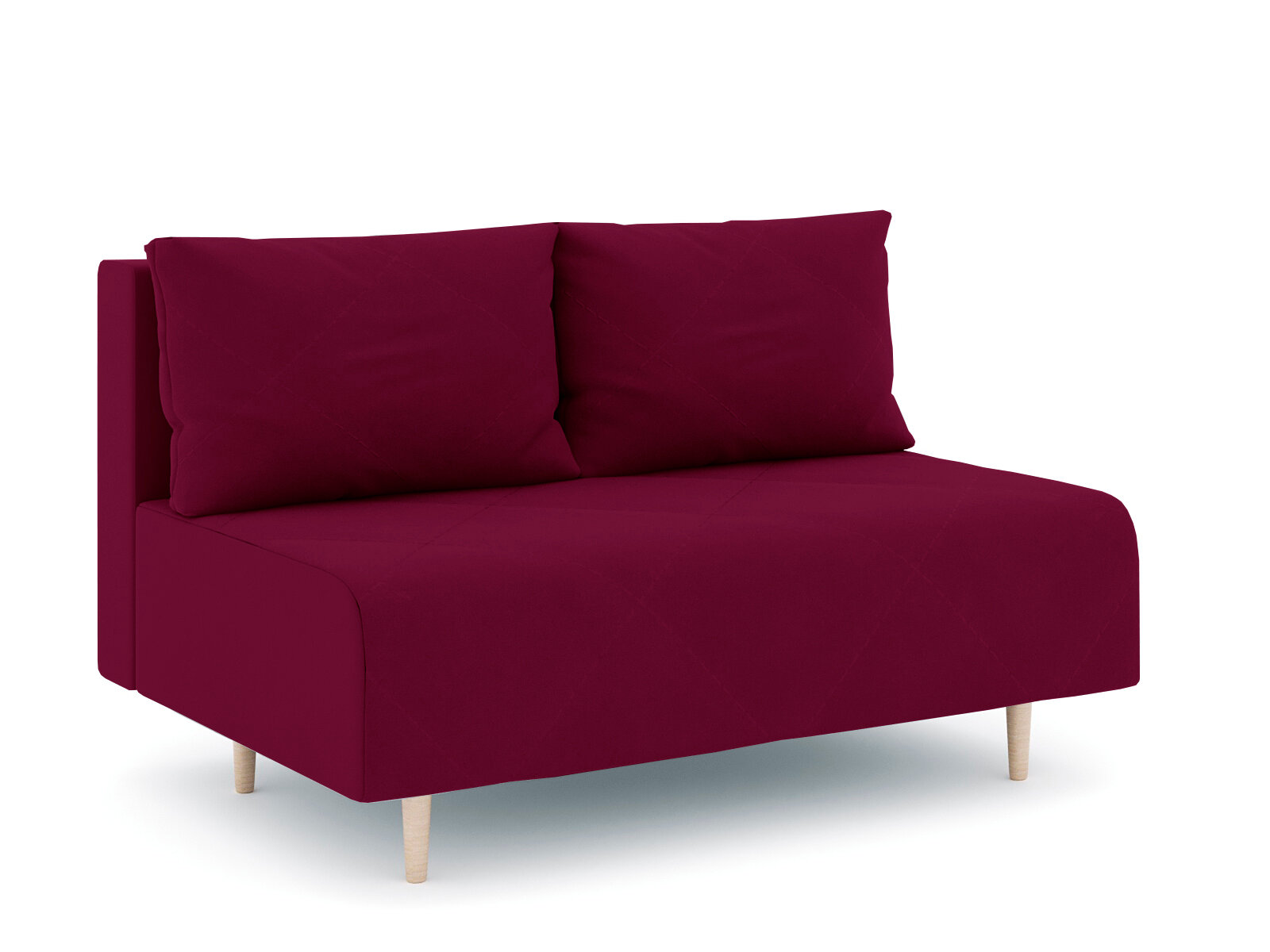 Диван прямой DiHall "Мили Мини 2", без локтей, без подлокотников , велюр, 2-местный, 120x90 см