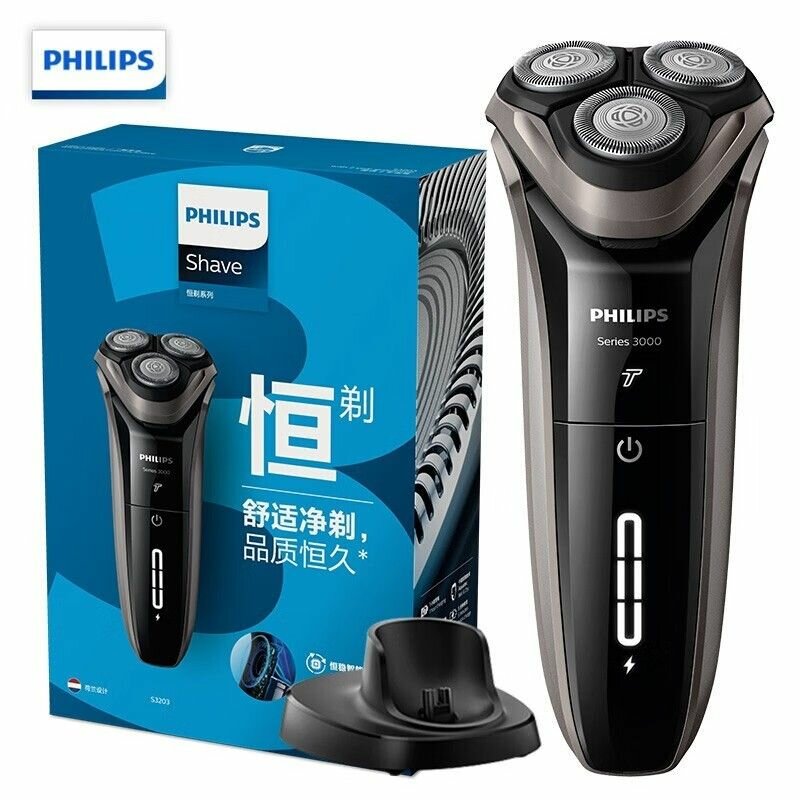 Электрическая бритва Philips S3203 / 08 Сухая и влажная бритва . головка плавучего ножа