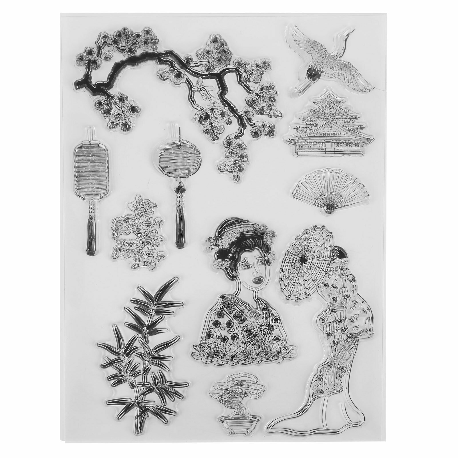 Прозрачные штампы для многократного нанесения, штампы из термопластичной резины (TPR) для изготовления открыток и конвертов.