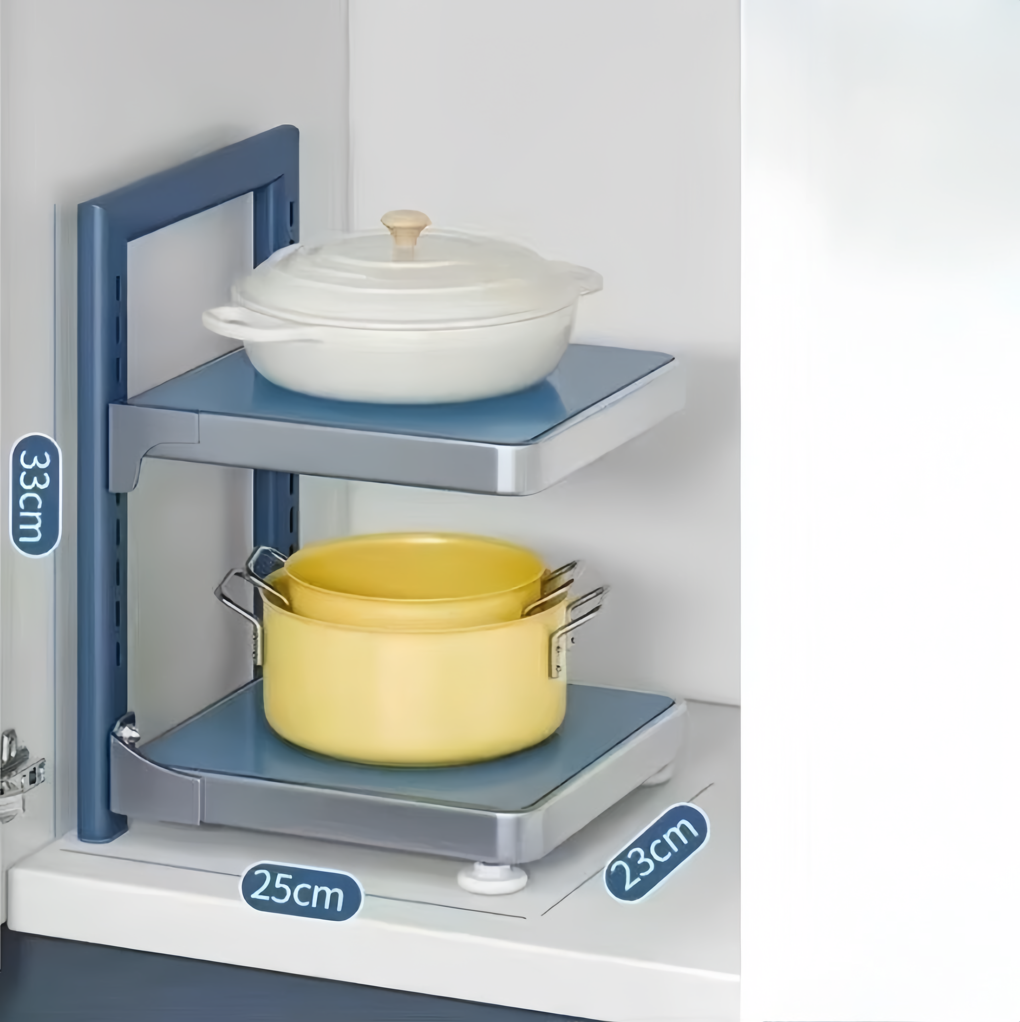 Стеллаж "Доброе место" для хранения вещей с регулировкой полок по высоте. 1 съемная полка, синий