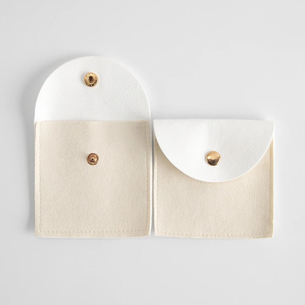 Набор из 10 бархатных мешочков из микрофибры Бежевый, no logo