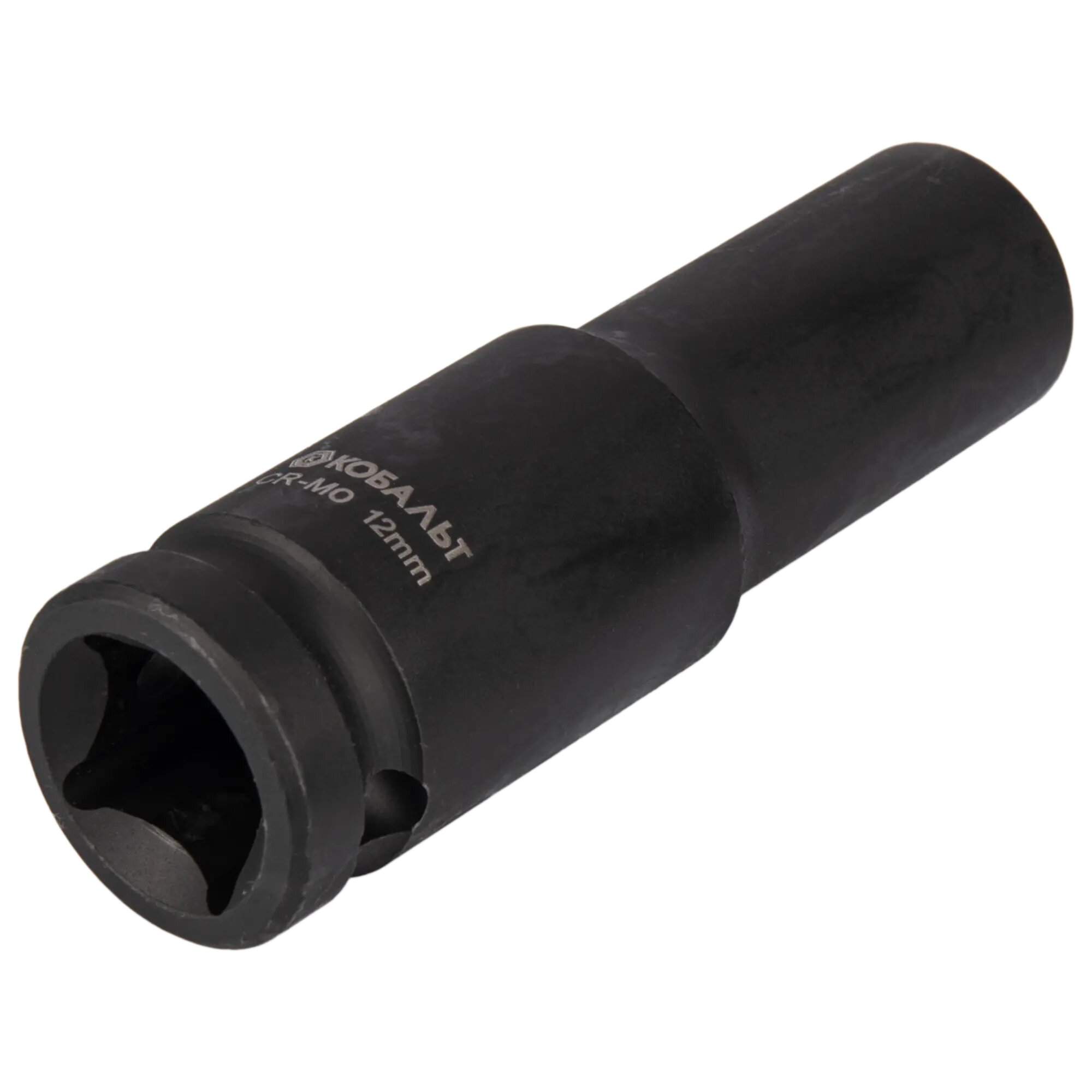 Кобальт Торцевая ударная шестигранная головка 642-265, 1/2 дюйма, 12 мм для ремонта