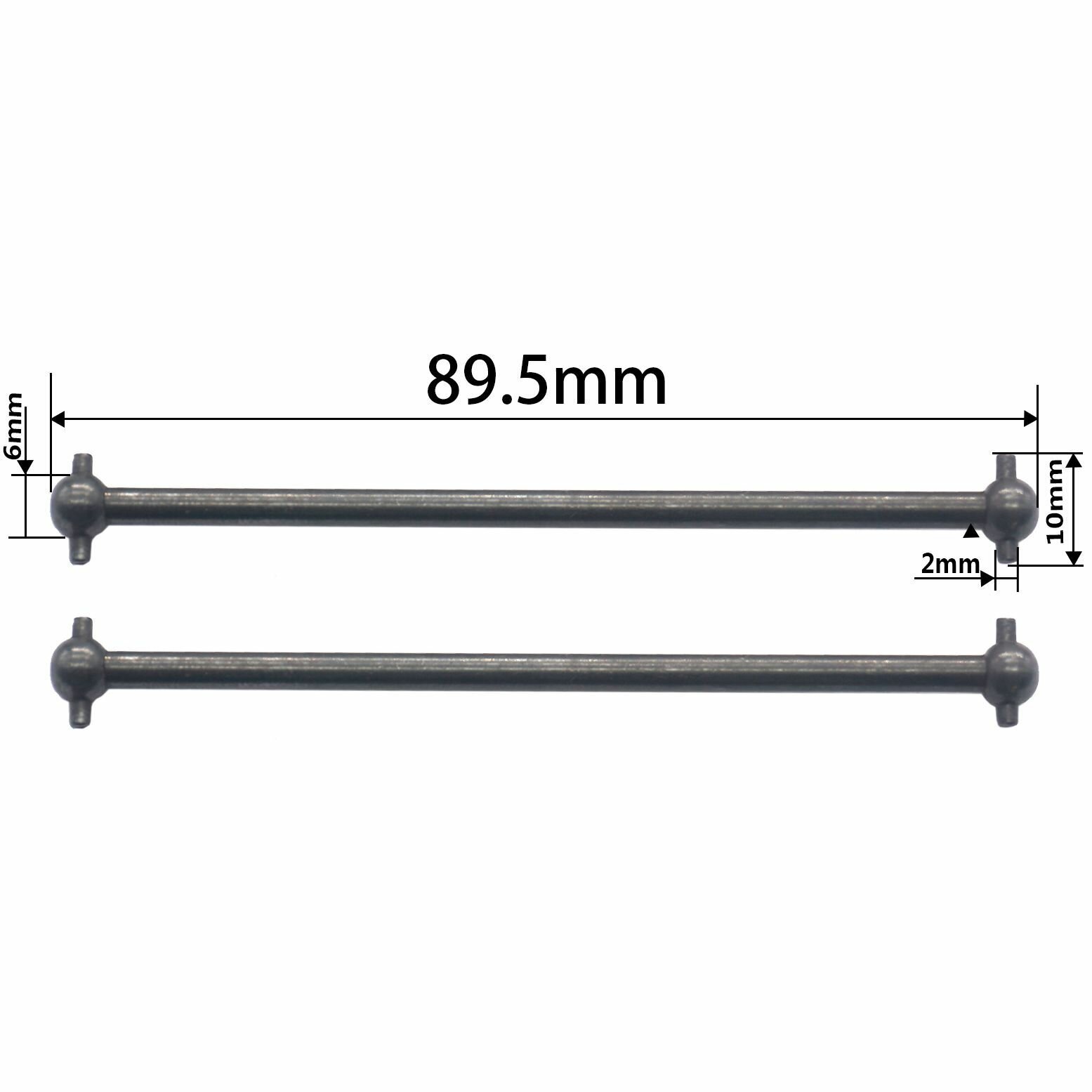 2 шт. / комплект стальных металлических приводных валов Общая длина костей собаки 61 мм 63 мм 70 мм 77 мм 84 мм 87 мм 89,5 мм 100 мм для деталей автомобиля HSP 1 / 10 RC