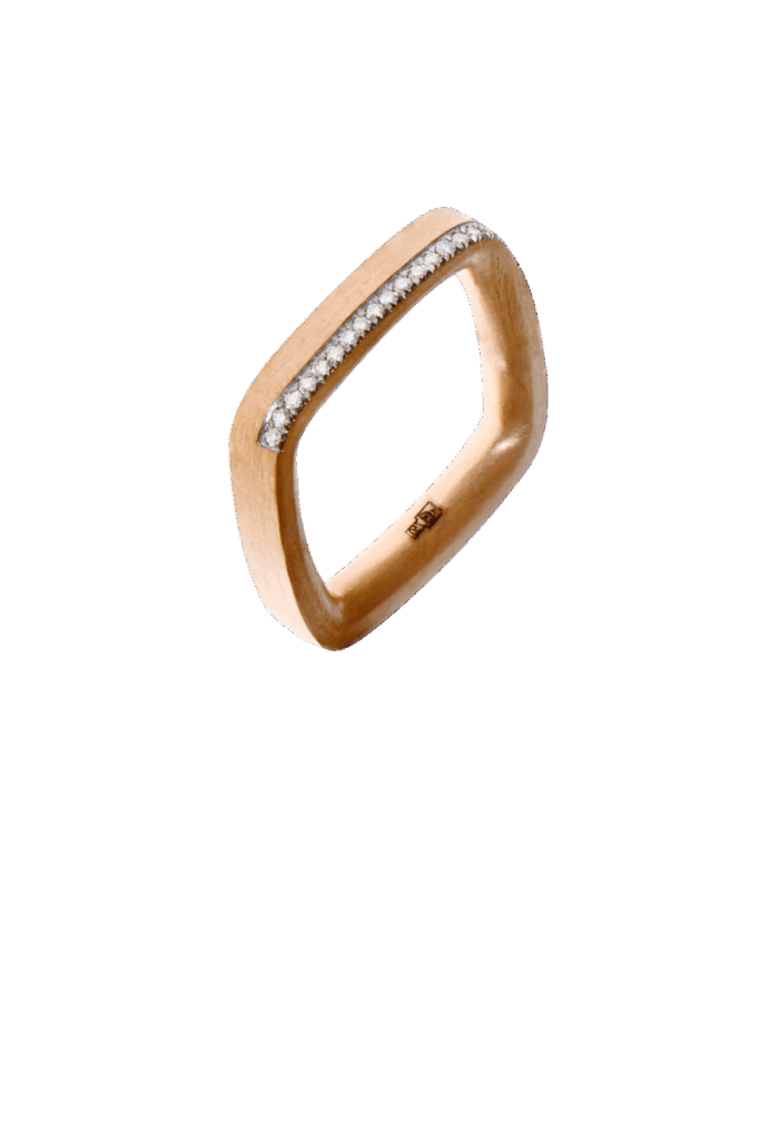 Кольцо, красное золото, 750 проба, бриллиант