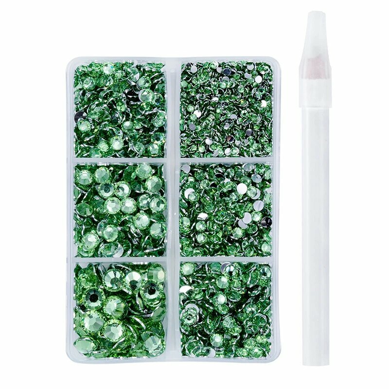 Набор страз из смолы DUCRYSTAL 4500 шт. Зеленый, light green