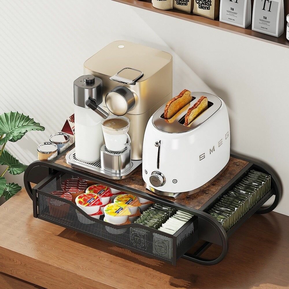 Стеллаж для капсул кофе Ящик для хранения капсул металлический деревянный стеллаж для хранения кофе