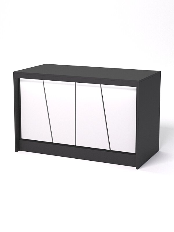 Стол руководителя №4, Белый и Черный. Производитель товара - компания Westcom.