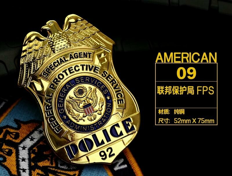США Бюст Значок Hat Badge Бронзовый знак