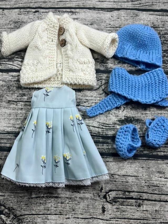 Waldorfdoll Кукла для девочки мягкая с одеждой текстильная тряпичная с длинными волосами интерьерная ручной работы-ROMIKY