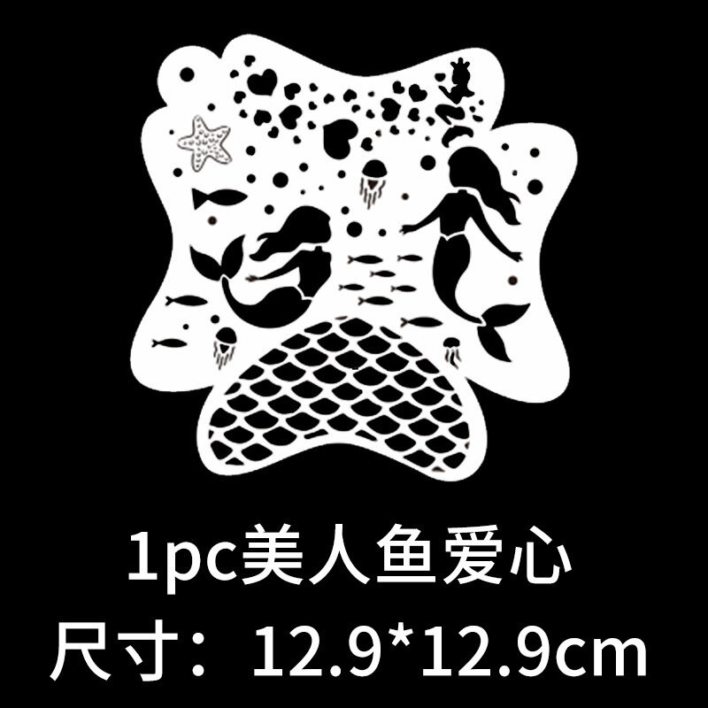 Трафарет "Любовь русалки", для рисования на лице, 1 шт