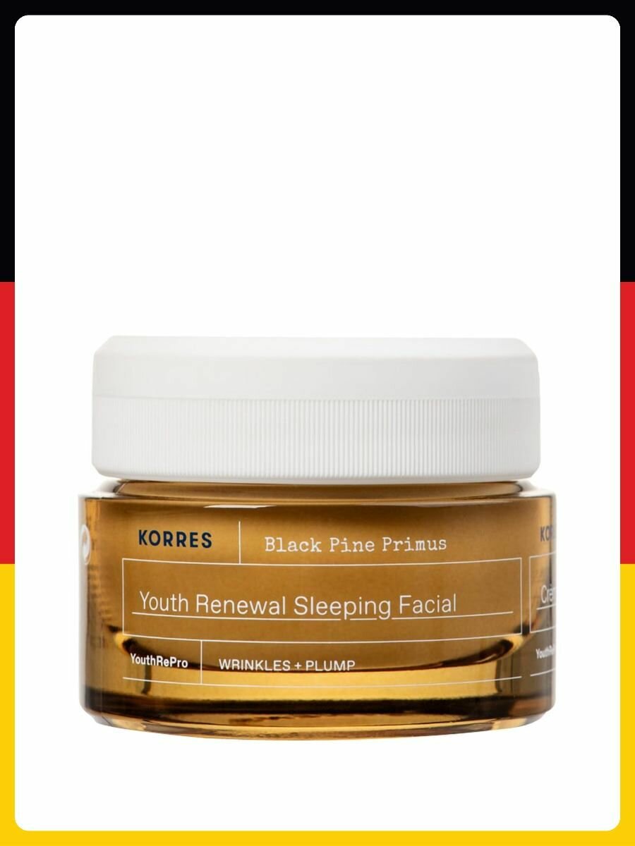 Обновляющий ночной крем против морщин KORRES Black Pine Primus, 40 мл