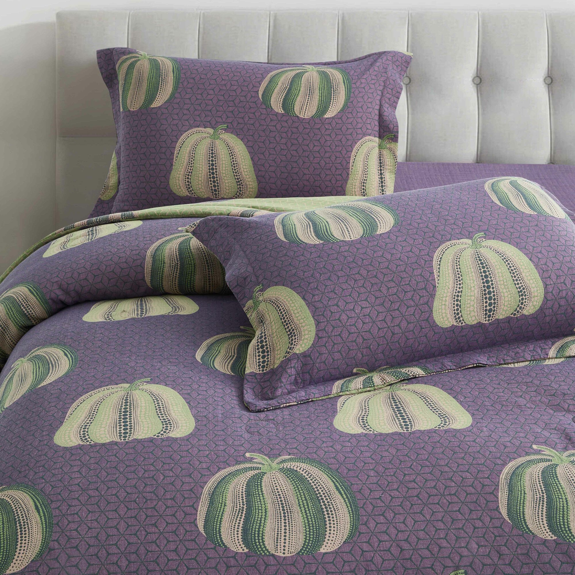 Постельное белье комплект с одеялом 2 спальный Евро Arya Pumpkin Dreams фиолетовый