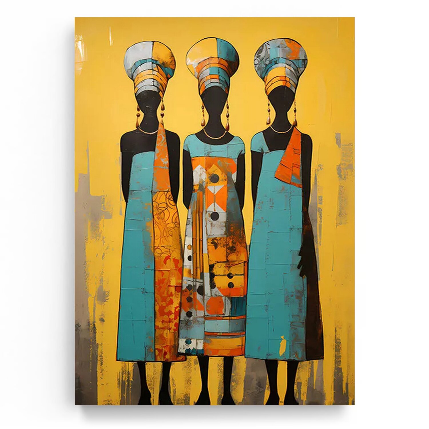 Картина на стену для интерьера - "Африканская женщина, негритянка", 30х40 см.