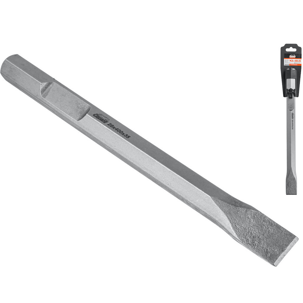 Зубило для перфоратора плоское шестигранник 28 мм 400x35 мм GEPARD (GP0714-400)